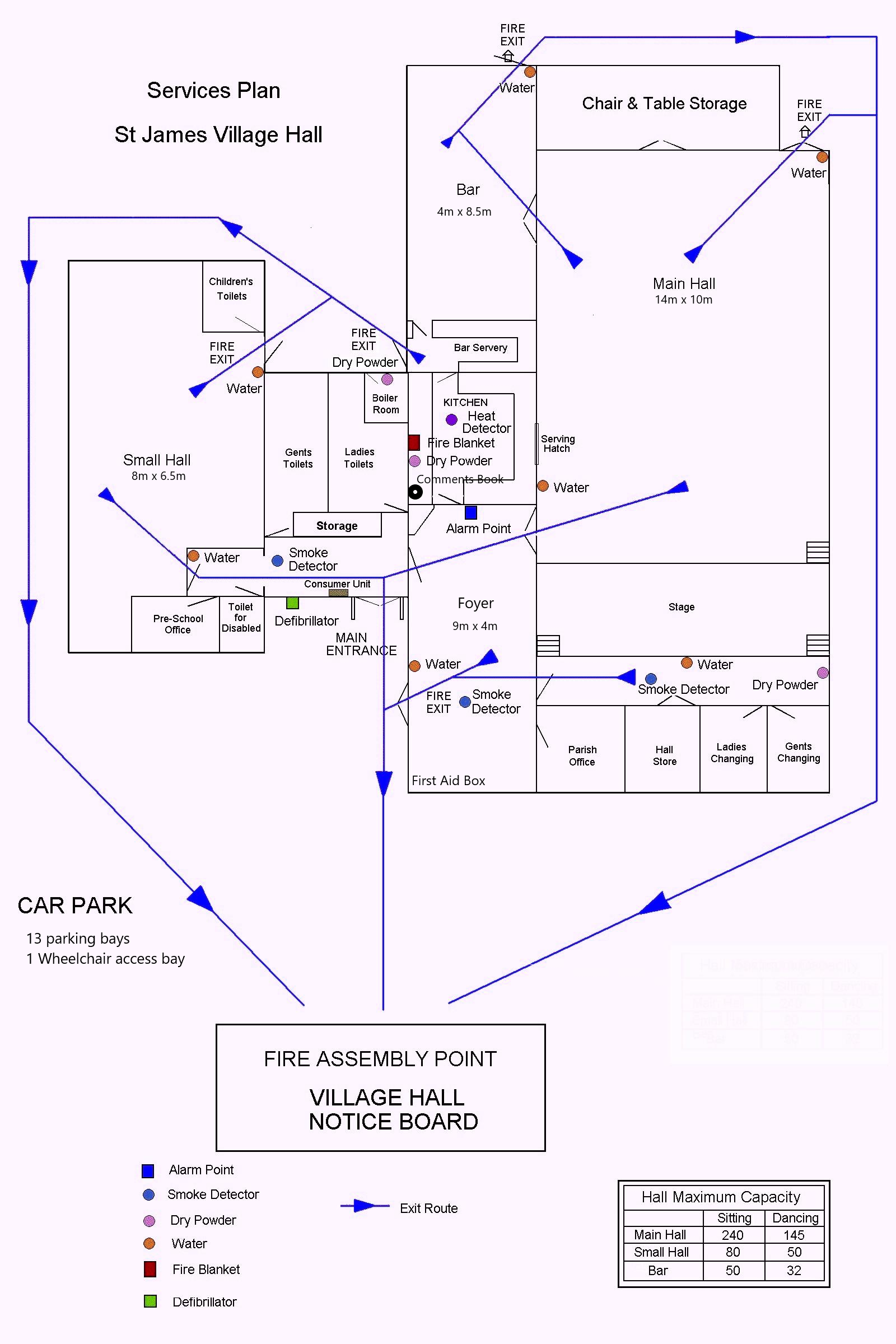 Hall Layout – Long Bennington Village Hall